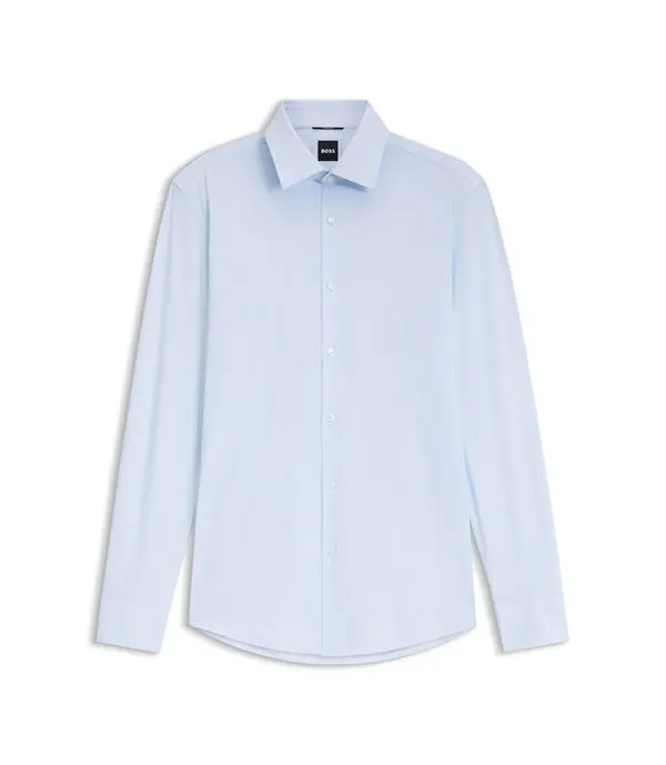 BOSS Slim-fit Shirt In Printed Performance-stretch Jersey
