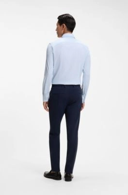 BOSS Slim-fit Shirt In Printed Performance-stretch Jersey