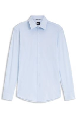 BOSS Slim-fit Shirt In Printed Performance-stretch Jersey
