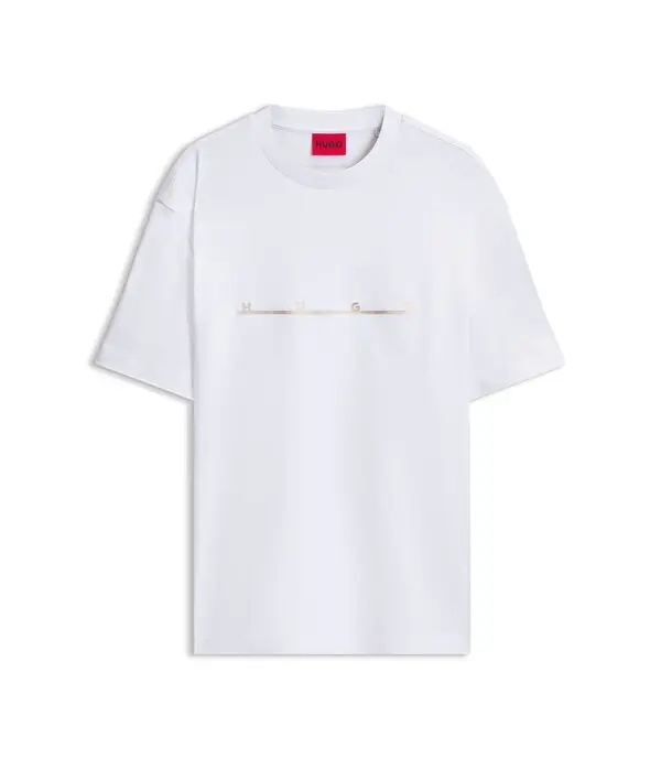 Hugo Relaxed-fit T-shirt With Zigzag Stitching Detail