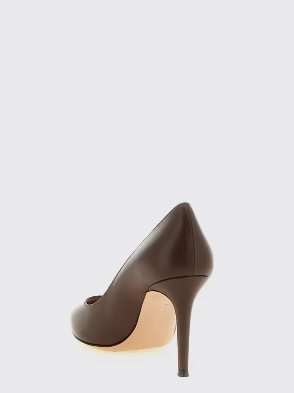 GIANVITO ROSSI Smooth Leather Pumps With Stiletto Heel And Almond Toe - Brown
