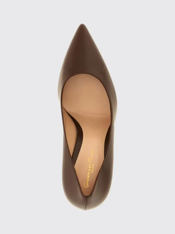 GIANVITO ROSSI Smooth Leather Pumps With Stiletto Heel And Almond Toe - Brown