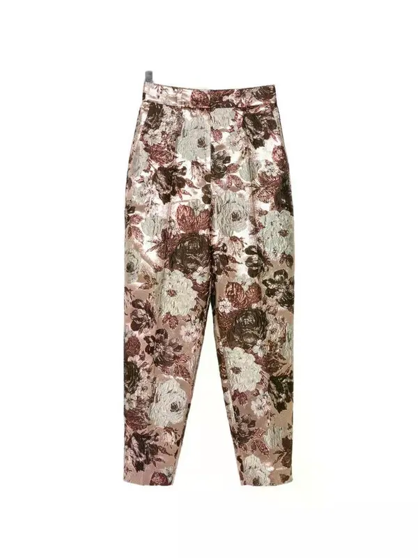 Elie Saab Floral-brocade Trousers