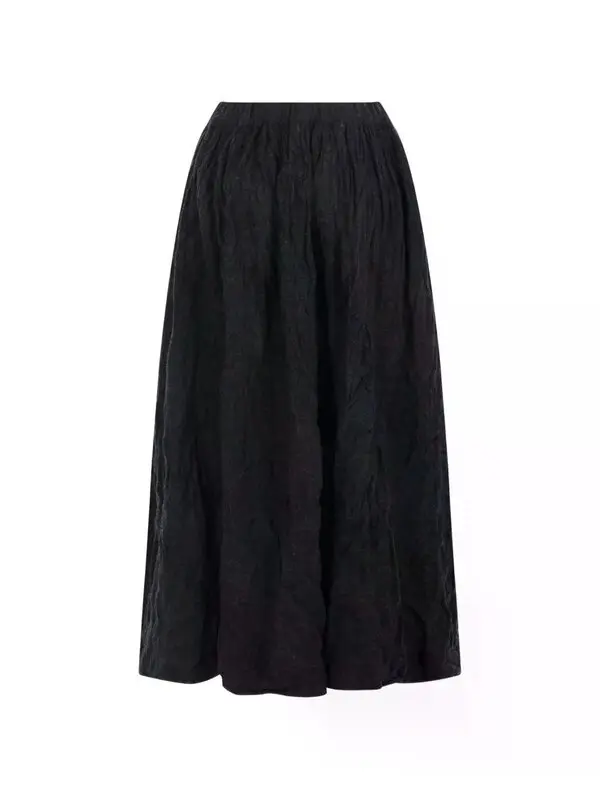 DANIELA GREGIS Crinkled Wool Midi Skirt