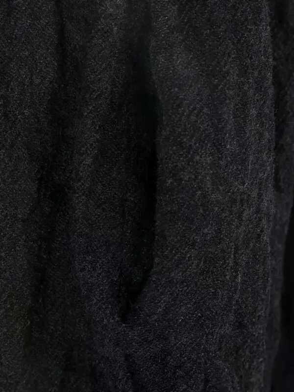 DANIELA GREGIS Crinkled Wool Midi Skirt