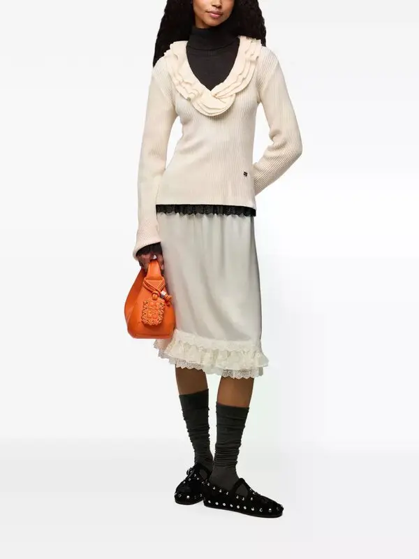 GANNI Top In Ribbed Merino