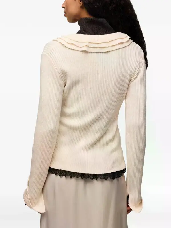 GANNI Top In Ribbed Merino