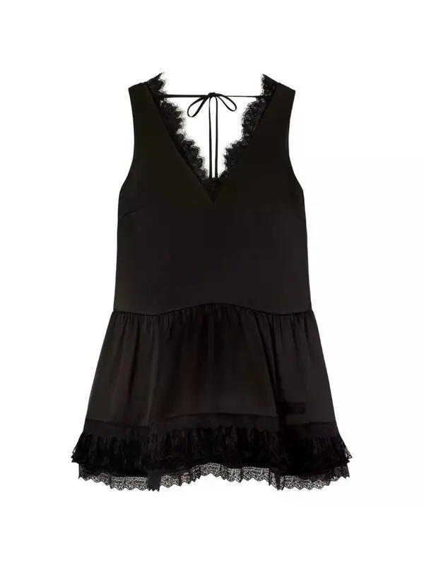 GANNI Dress In Lace Satin