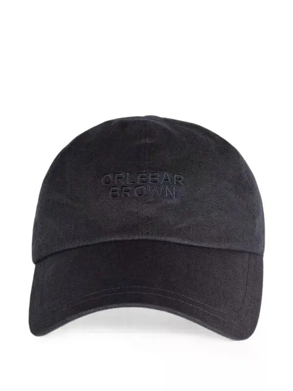 Orlebar Brown Barney Embroidered Linen Baseball Cap