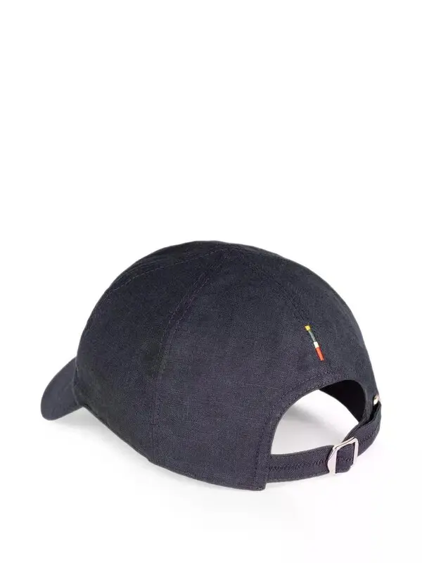 Orlebar Brown Barney Embroidered Linen Baseball Cap