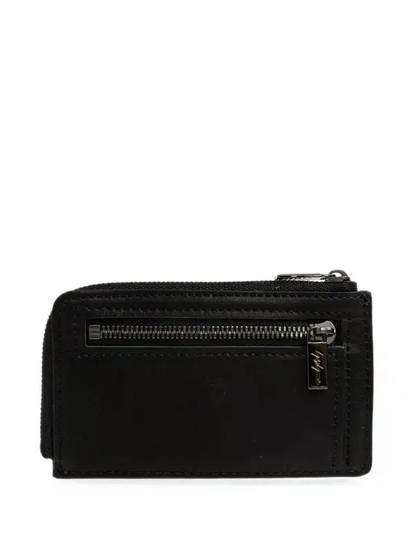 Yohji Yamamoto Logo-detail Leather Card Holder - Black