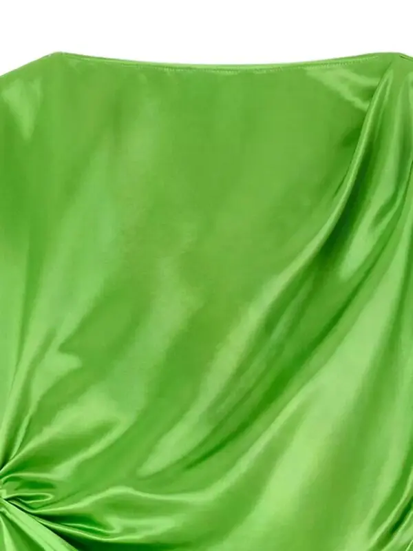 GANNI Draped Satin Dress