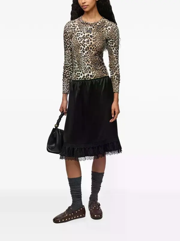 GANNI Skirt In Frill Satin