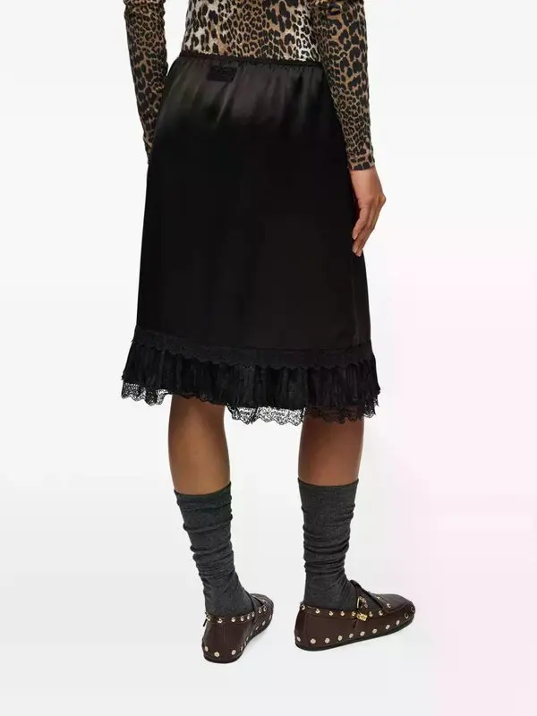 GANNI Skirt In Frill Satin