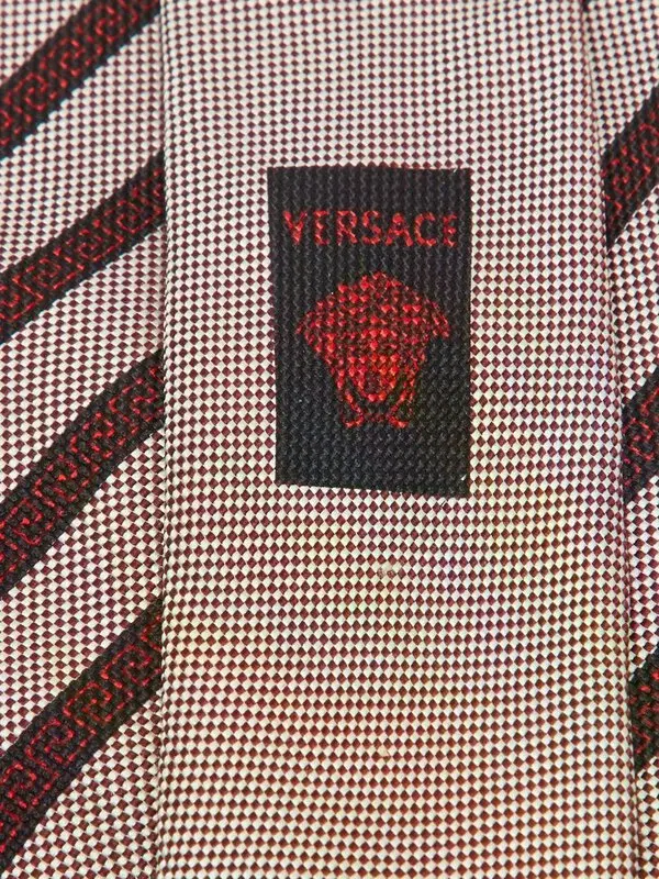 Versace Greca-print Tie - Red