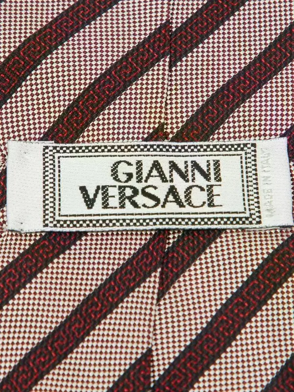 Versace Greca-print Tie - Red