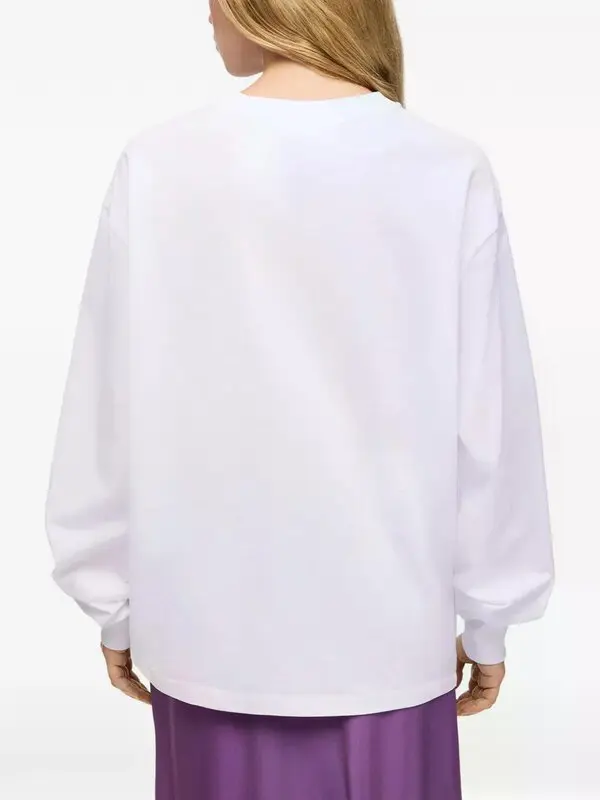 GANNI Long-sleeve T-shirt With Mushroom Teddy