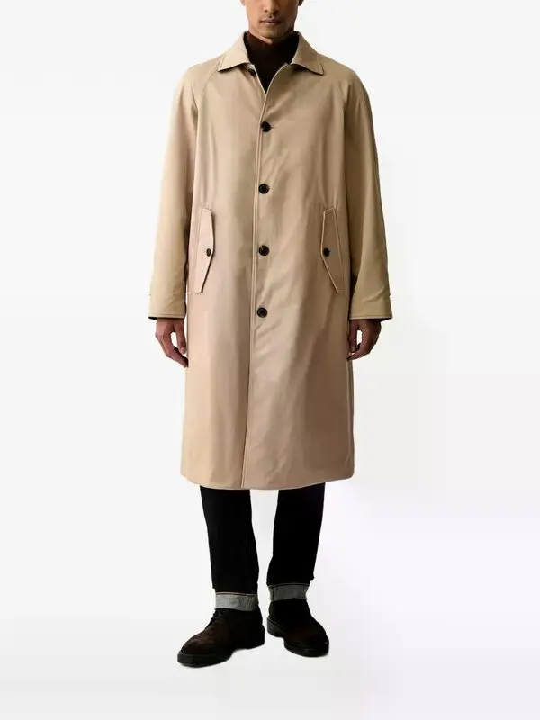 TRUSSARDI Reversible Herringbone-pattern Coat
