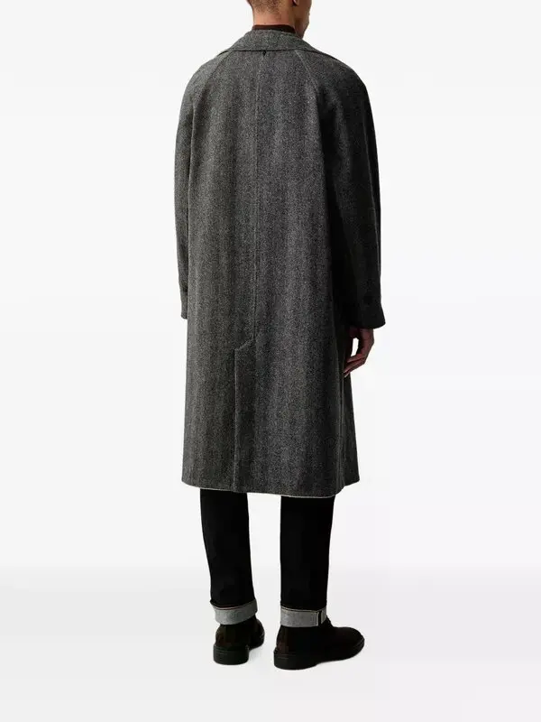 TRUSSARDI Reversible Herringbone-pattern Coat