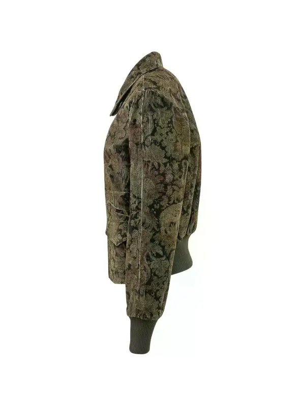 PIERRE-LOUIS MASCIA Gridox Floral-print Corduroy Jacket