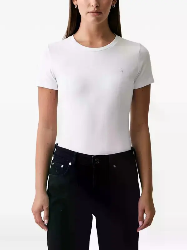 TRUSSARDI Logo-embroidered T-shirt