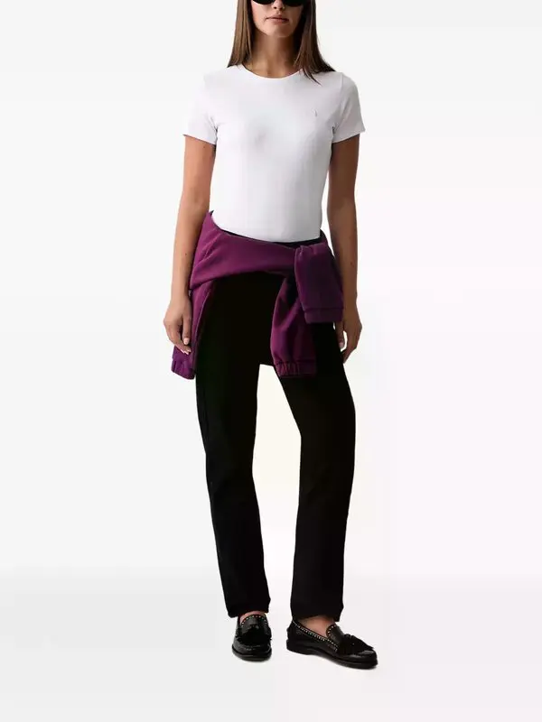 TRUSSARDI Logo-embroidered T-shirt
