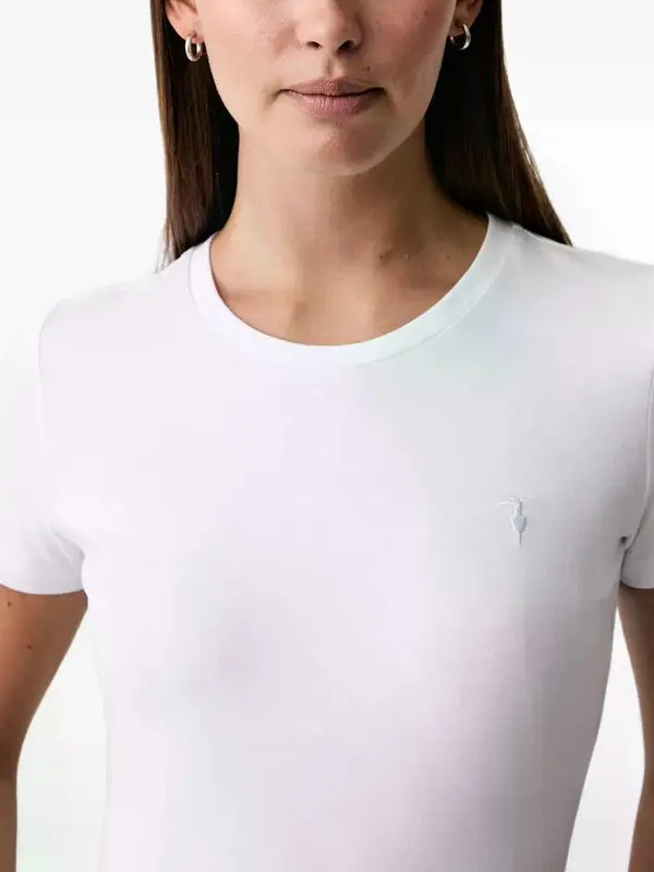 TRUSSARDI Logo-embroidered T-shirt