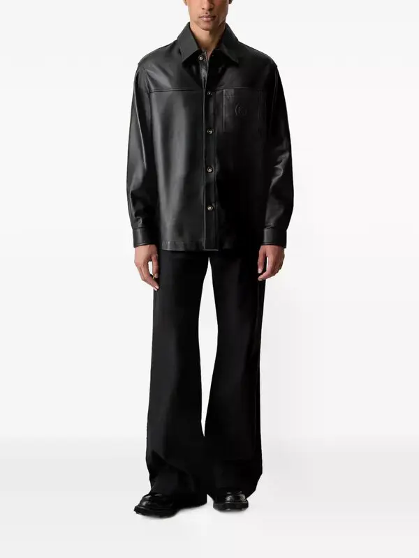 Drole De Monsieur D Mirror Leather Shirt