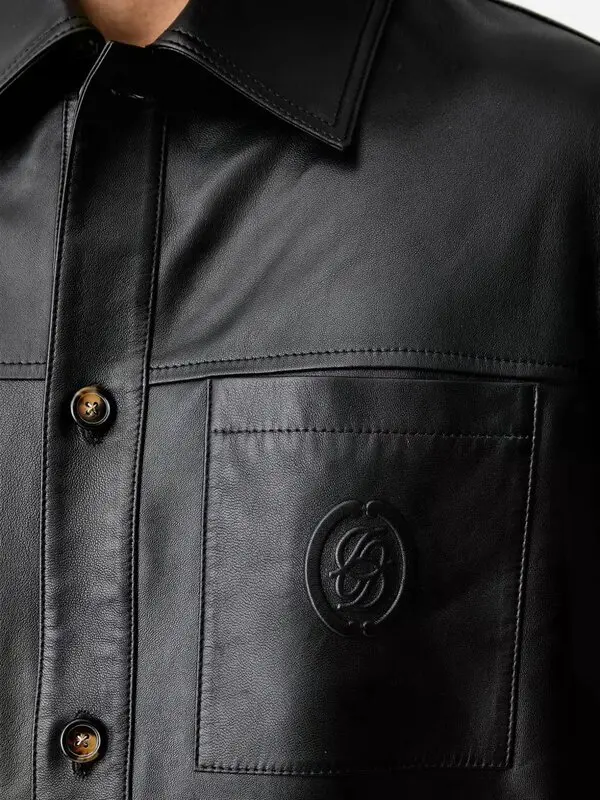 Drole De Monsieur D Mirror Leather Shirt