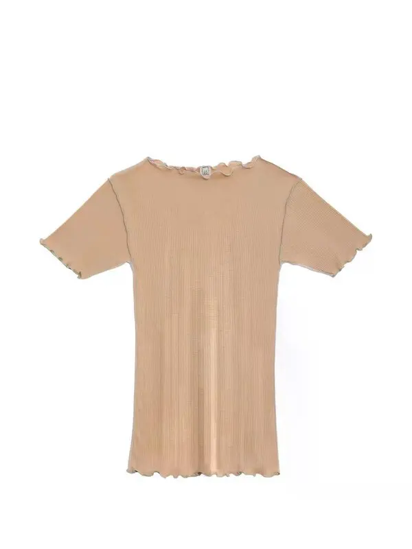 BASERANGE Vein Lettuce-trim T-shirt