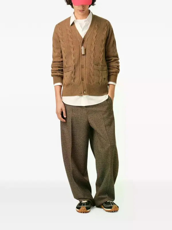 AMI Paris Cable Wool Cardigan