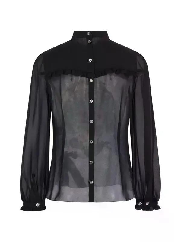 Undercover Graphic-print Ruffled Blouse