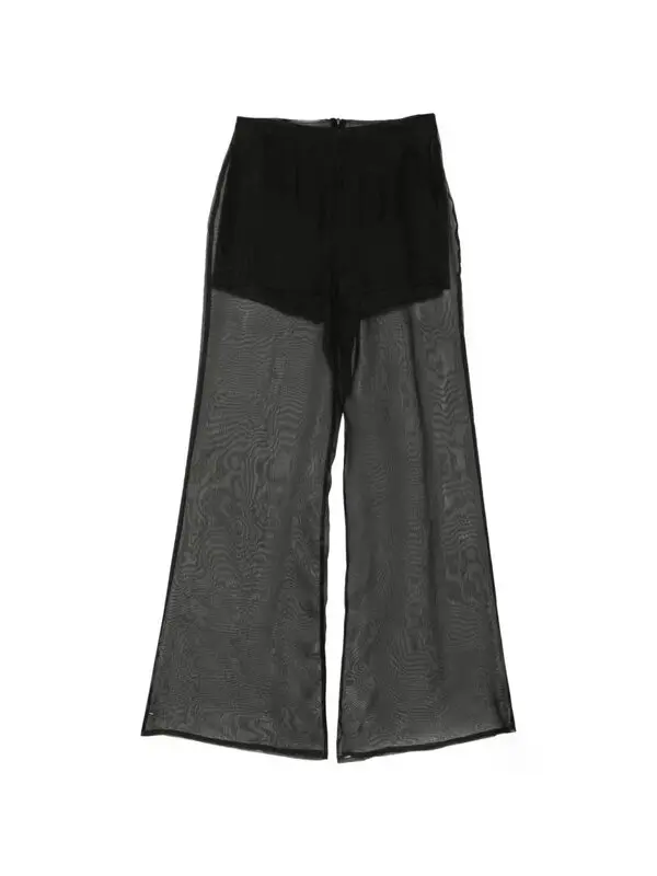 ISABEL SANCHIS Sheer-panel Trousers - Black
