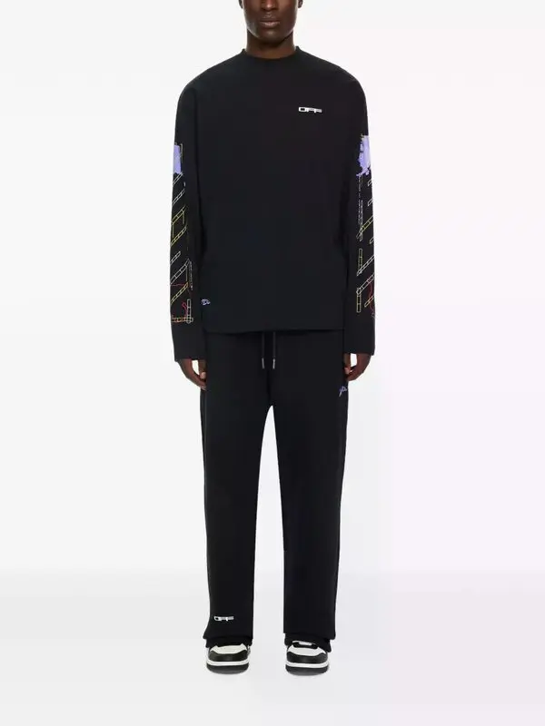 Off-White Archigeography Arrow Skate Long-sleeve T-shirt - Black