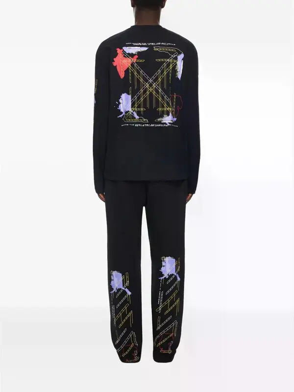 Off-White Archigeography Arrow Skate Long-sleeve T-shirt - Black