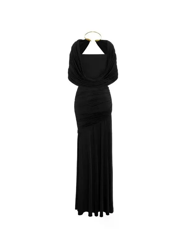 V:PM ATELIER Rogue Draped Ruched Maxi Dress