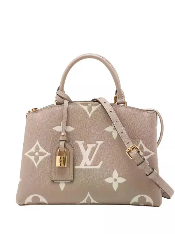 LOUIS VUITTON 2020-2026 Bicolor Monogram Empreinte Giant Petit Palais Satchel