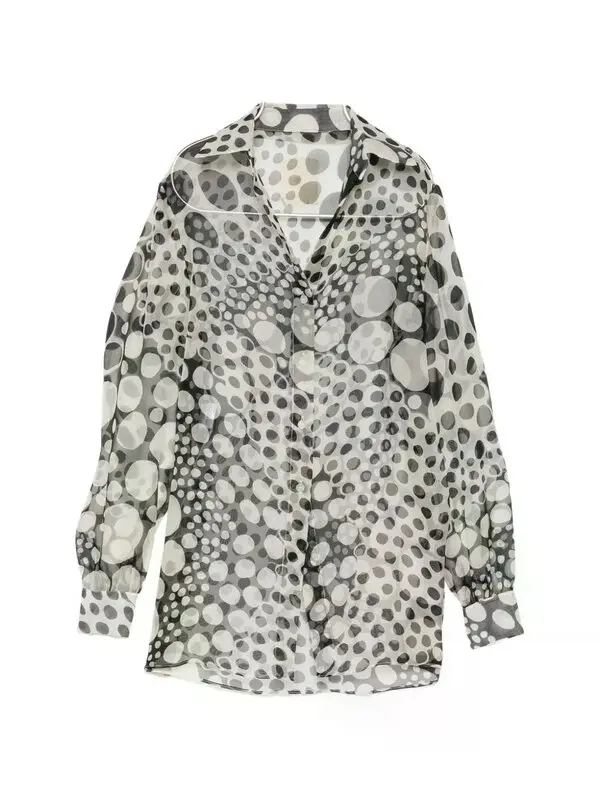 ISABEL SANCHIS Polka-dot Sheer Shirt