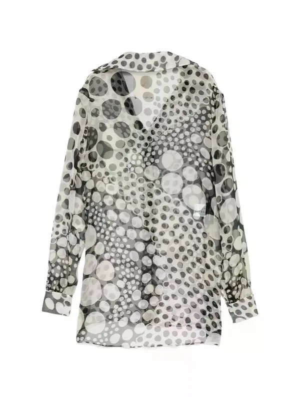 ISABEL SANCHIS Polka-dot Sheer Shirt