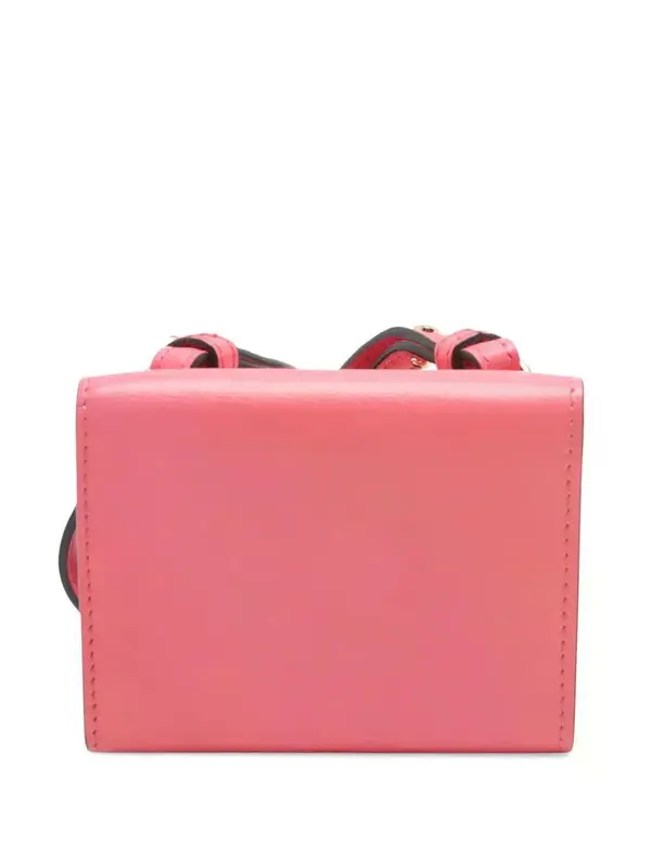 Fendi 2010-2026 Micro Leather Ff Wallet On Strap Crossbody Bag