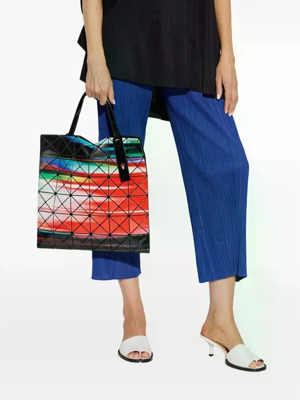Issey Miyake Warp Geometric-panel Tote Bag - Red
