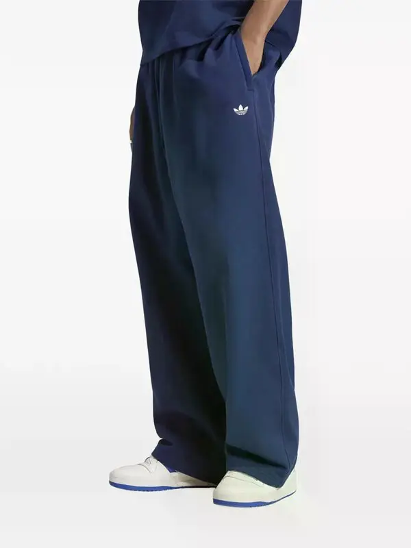 Adidas Logo-embroidered Track Pants - Blue