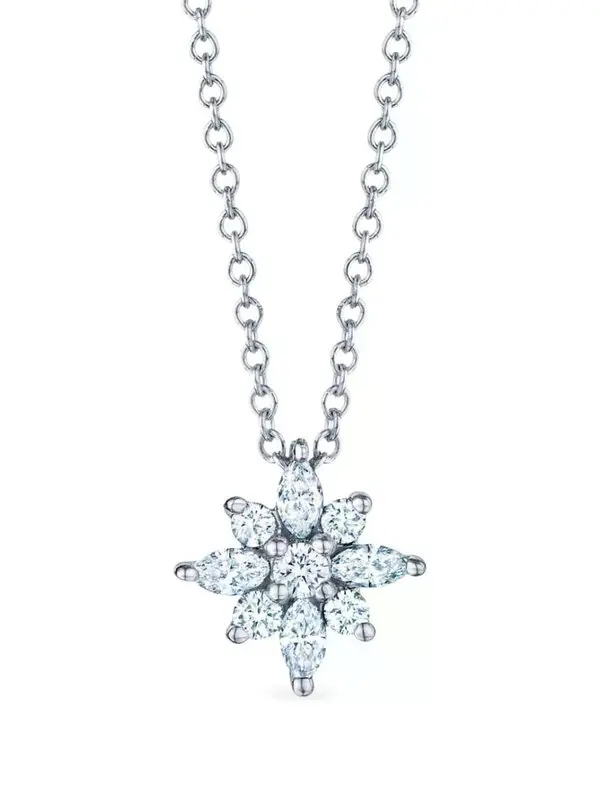 Kwiat Embellished Star Necklace - Silver