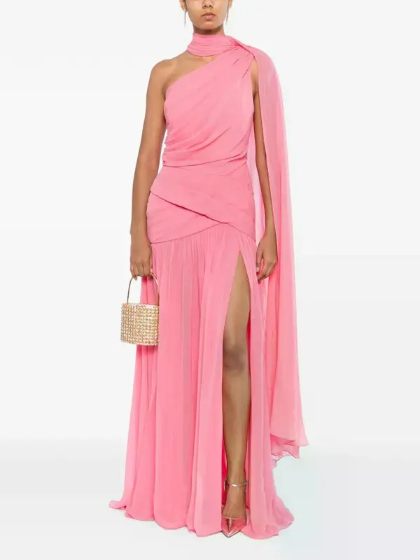 Elie Saab One-shoulder Draped Gown