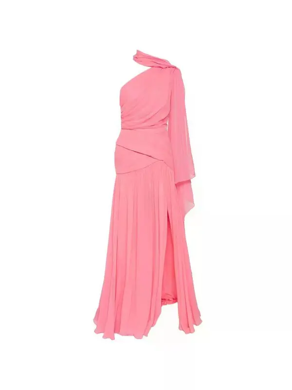 Elie Saab One-shoulder Draped Gown - Pink