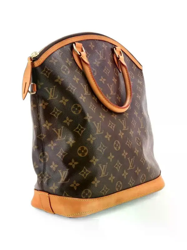 LOUIS VUITTON Lockit Handbag Monogram Canvas Vertical Satchel
