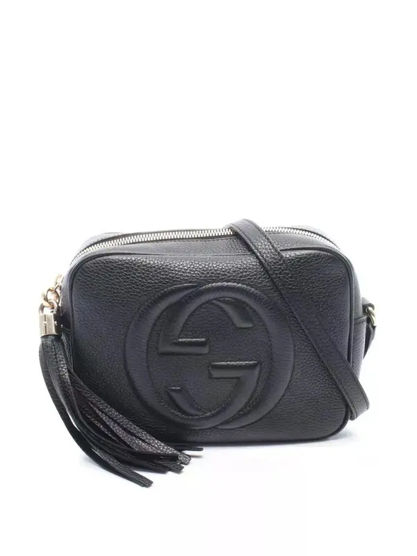 Gucci 2000-2015 Calfskin Soho Disco Crossbody Bag - Black