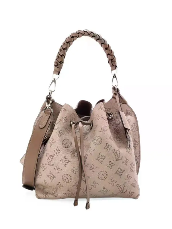 LOUIS VUITTON Muria Mahina Leather Bucket Bag - Neutrals