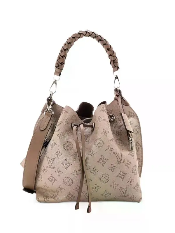 LOUIS VUITTON Muria Mahina Leather Bucket Bag - Neutrals