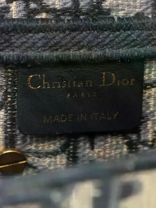 Dior 2000-2026 Oblique Embroidered Canvas Saddle Bag Shoulder Bag